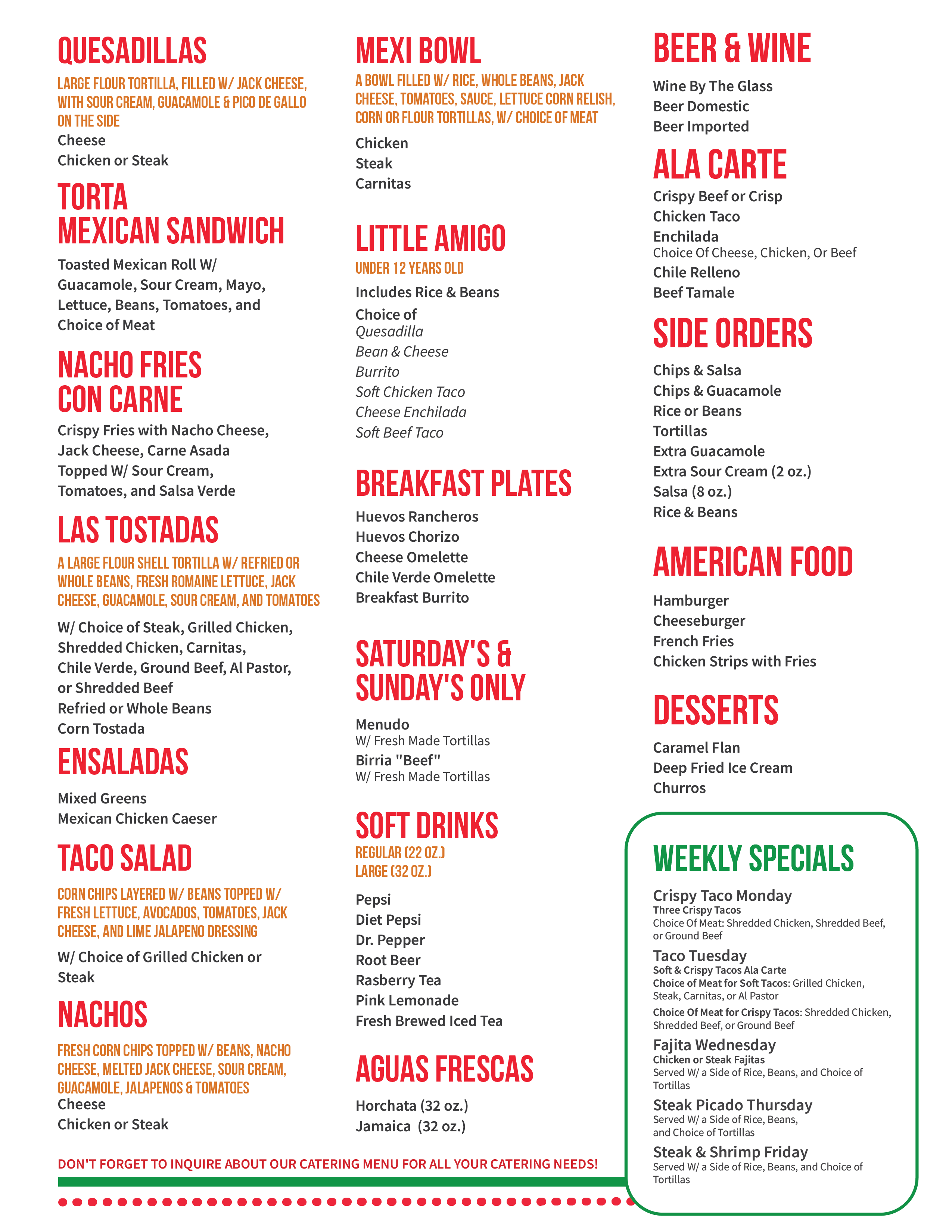 Menu – Los Hermanos Restaurants